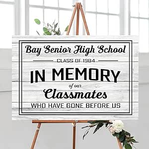 Amazon.com : Personalized In Memory of Our Classmates Yard Sign for ...