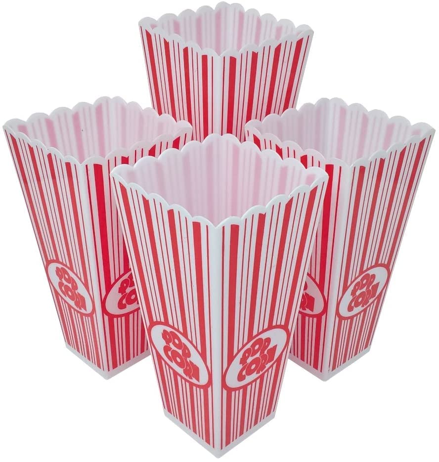What materials are popcorn buckets made of?
