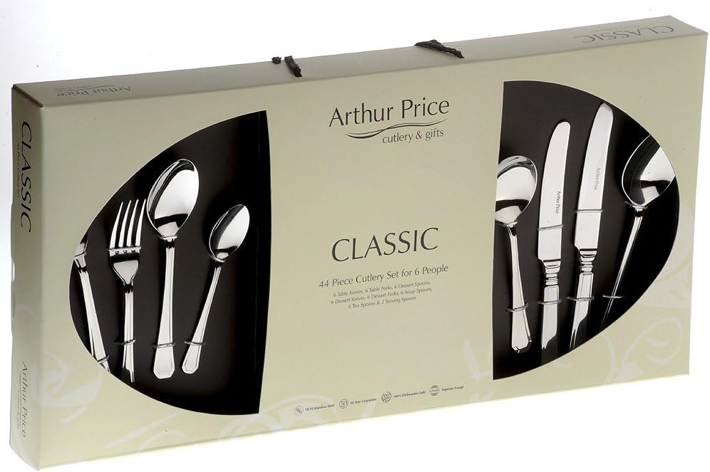 Arthur Price Sophie Conran Rivelin 52 Piece Cutlery Box Set, Silver ...