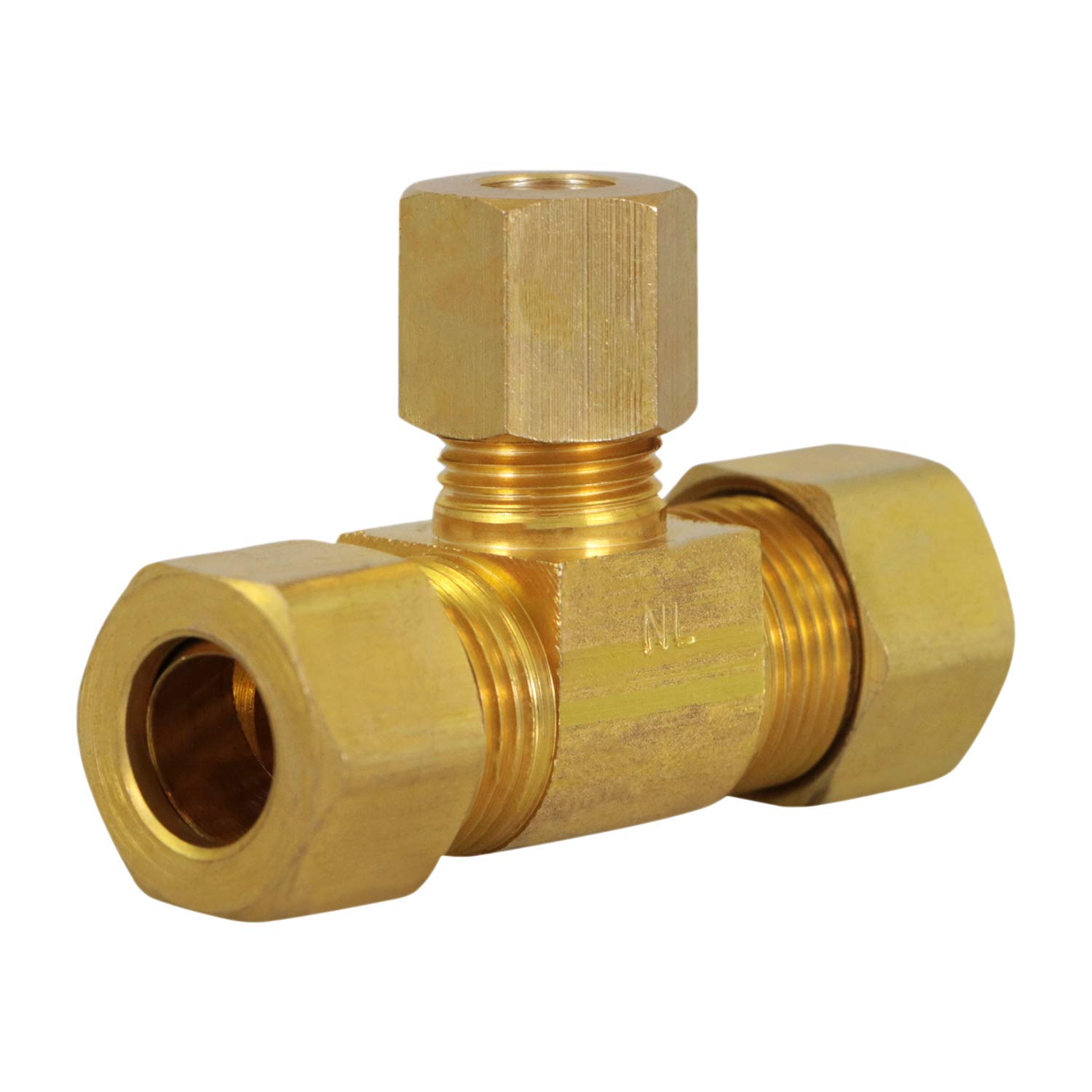 Snapklik.com : Highcraft D64S-383814-OM Compression Tee Pipe Fitting 3/8" X 1/4" OD Connection ...
