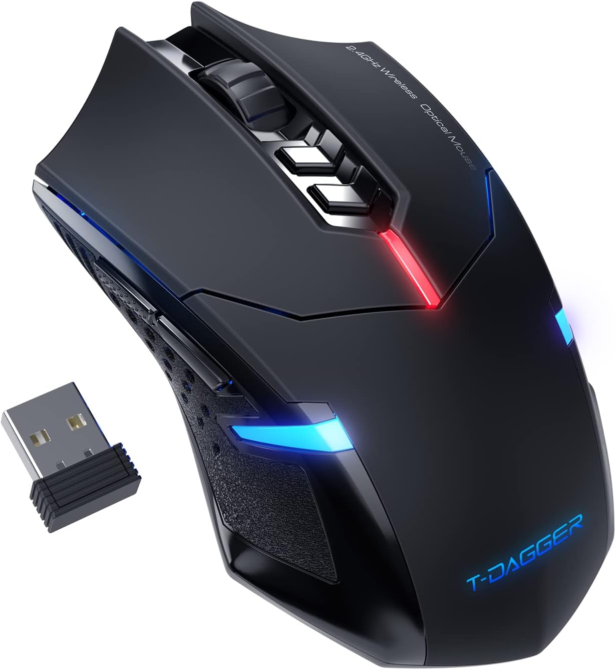 Amazon.com: Noiseless USB Optical Gaming Computer Wheel Mouse 1600 DPI ...