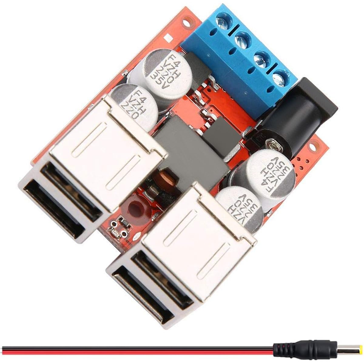 Amazon.com: DAOKAI DC Converter Module 9V 12V 24V 8-35V to 5V 8A DC-DC ...