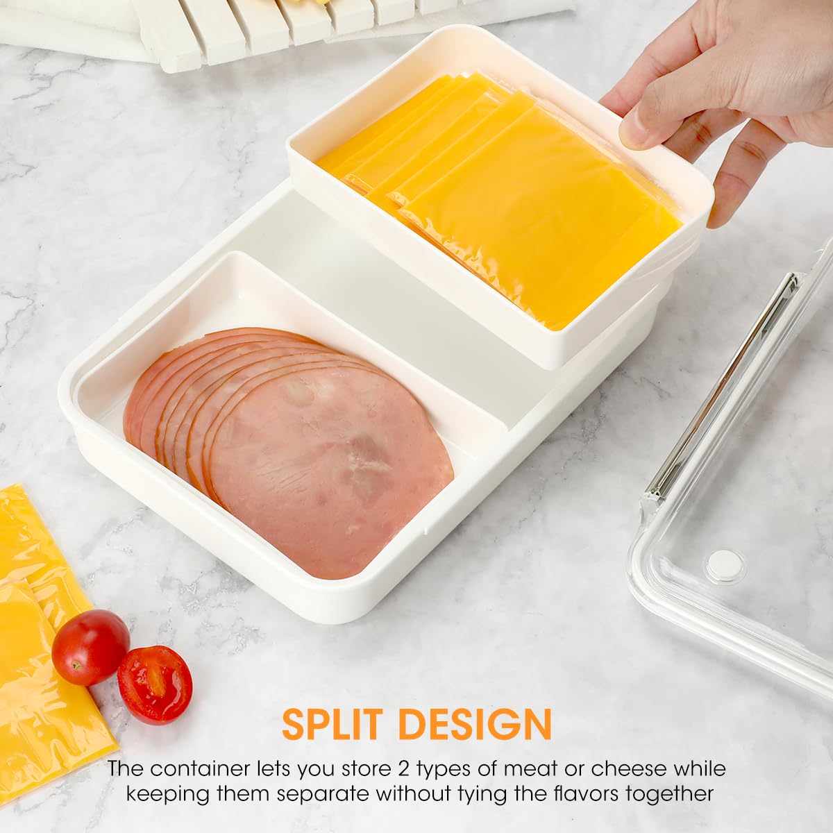Snapklik.com : AIEVE Deli Meat Container For Fridge,Ham And Cheese ...