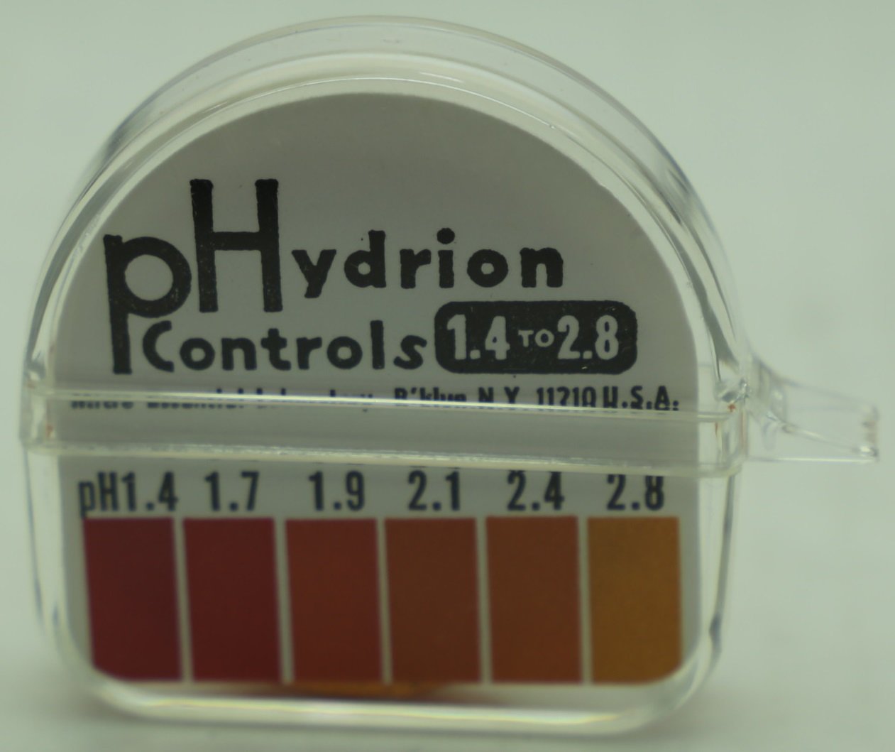 Micro Essential Lab 320 Hydrion Short Range pH Test Paper Dispenser, 1. ...