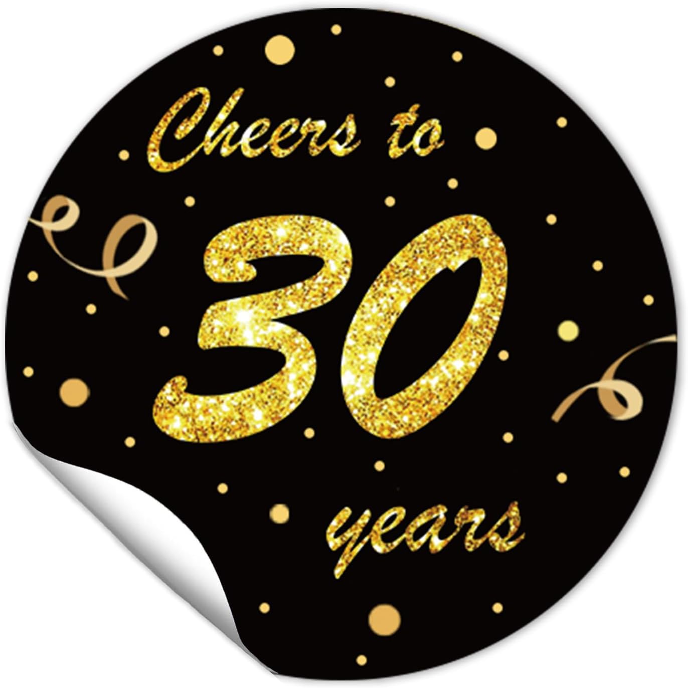 Amazon.com: REWIDPARTY 1.5 Inch Round 30th Birthday Stickers（80 Pieces ...