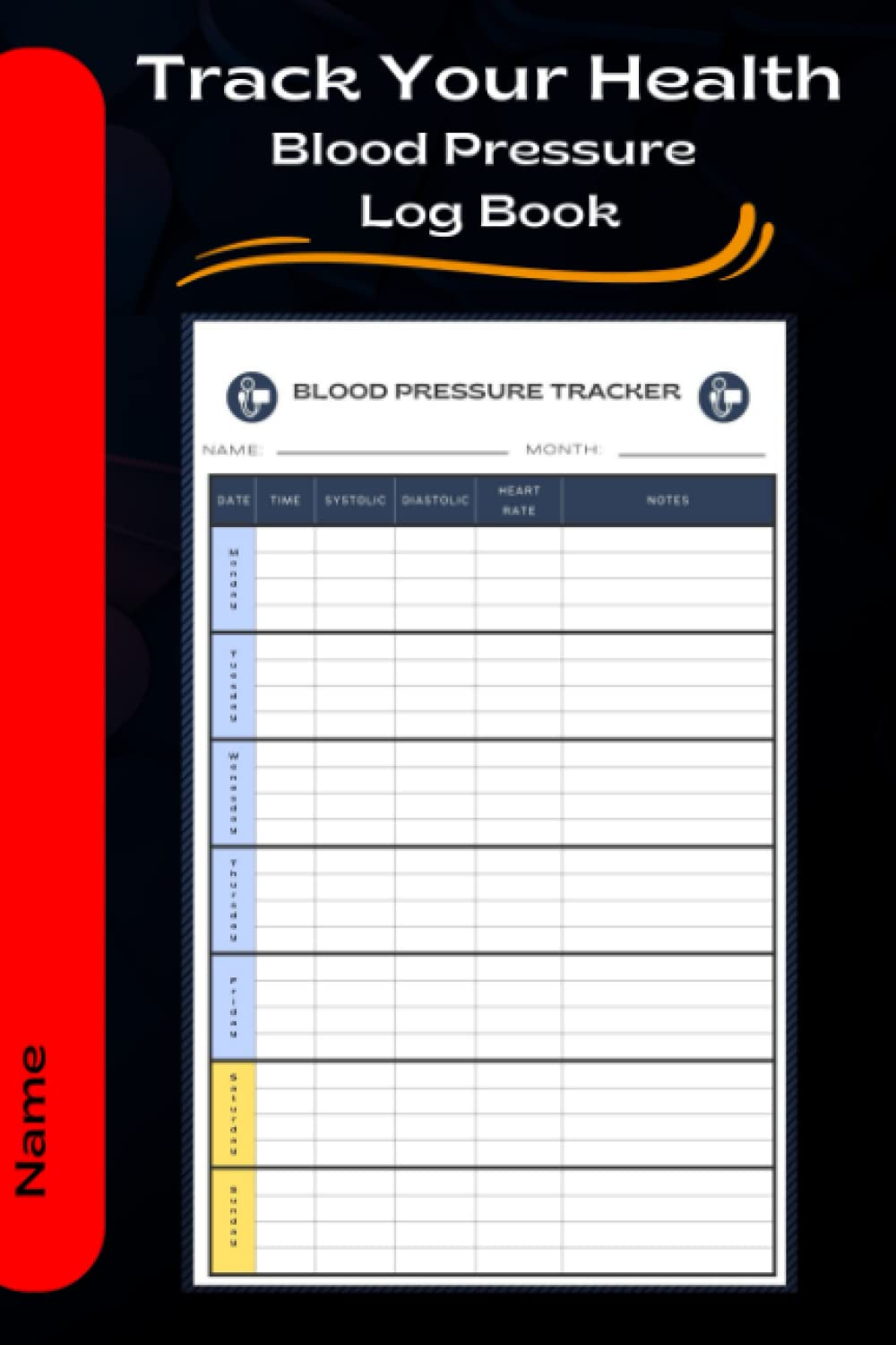 Track Your Health: Blood Pressure Log Book: Simple Daily Blood Pressure ...