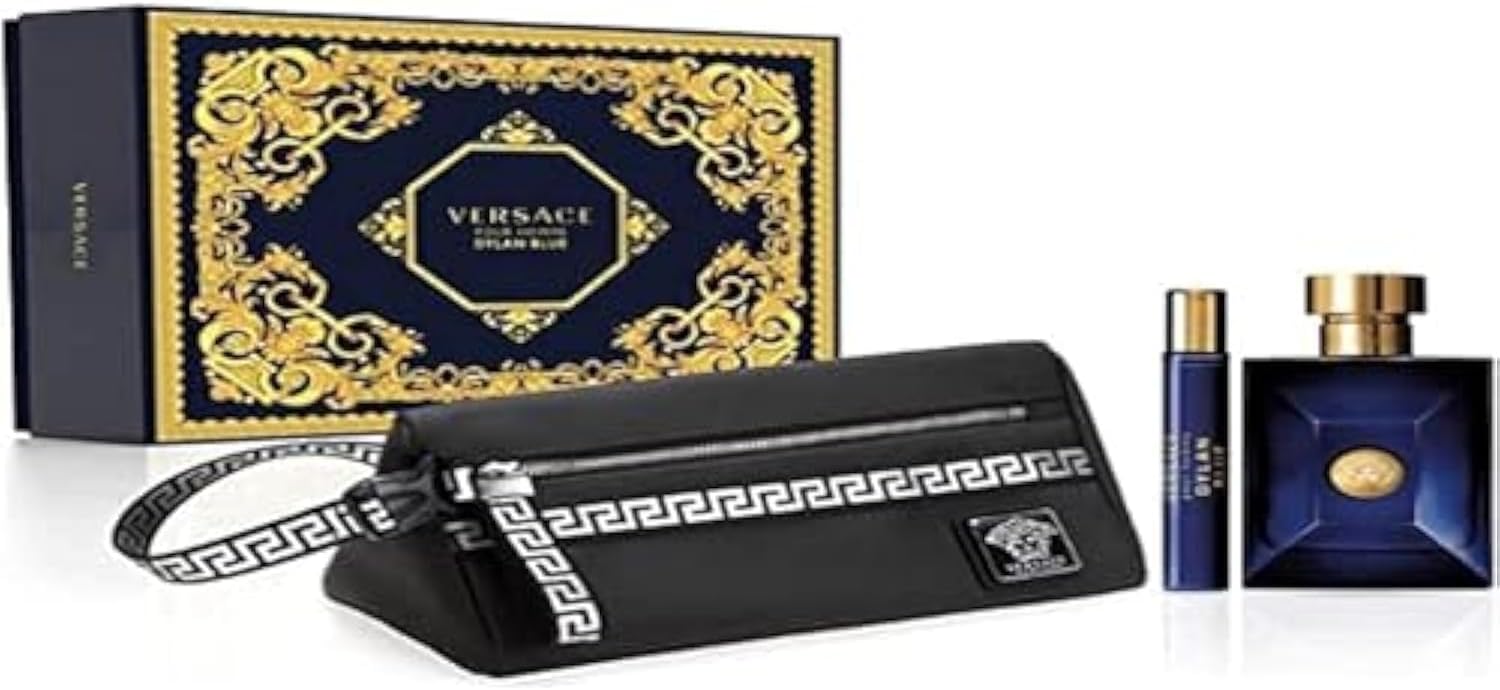 Amazon.com : Versace Dylan Blue by Versace for Men - 3 Pc Gift Set 3 ...