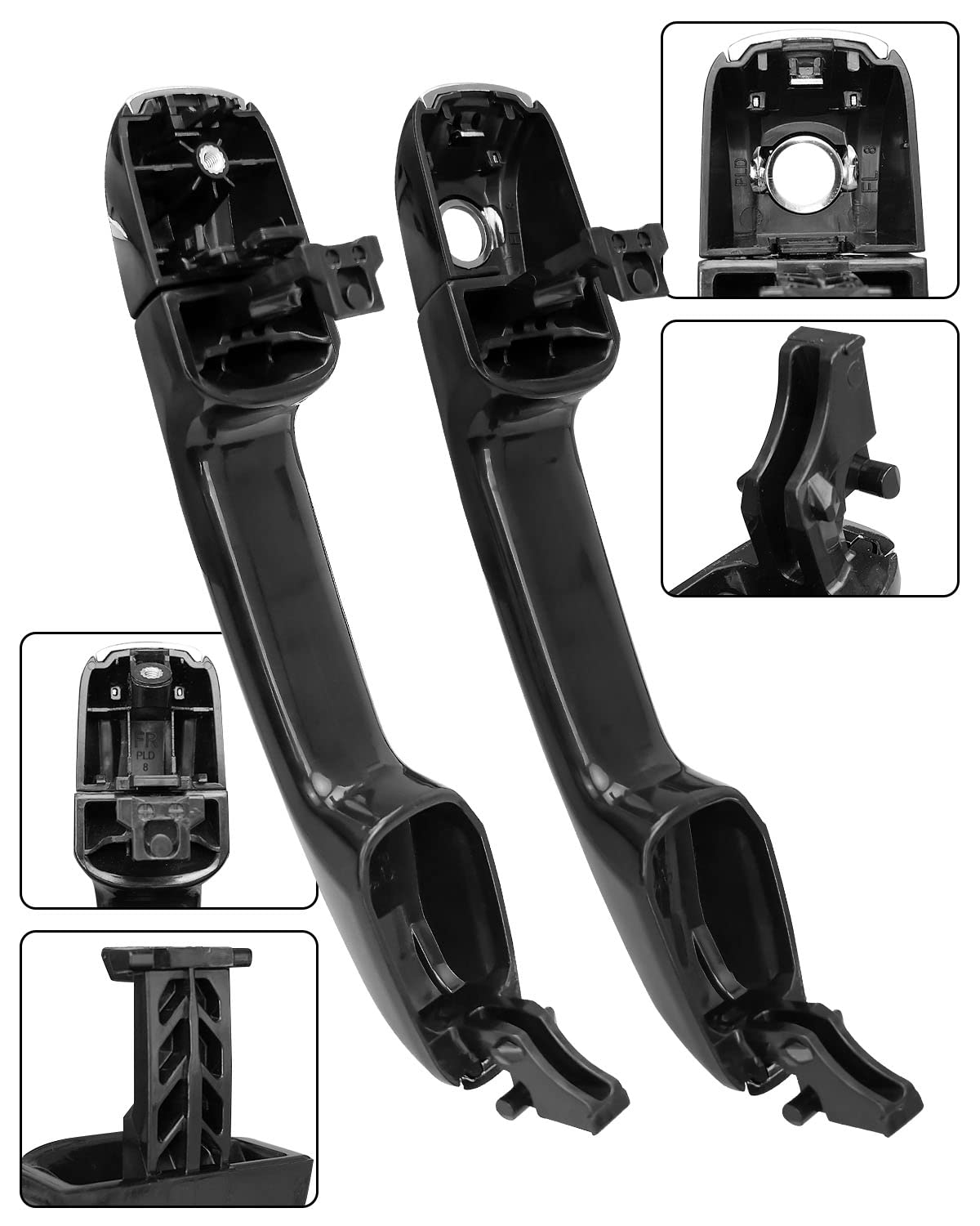 Snapklik.com : Exterior Door Handles Front Rear Left And Right Fit For ...