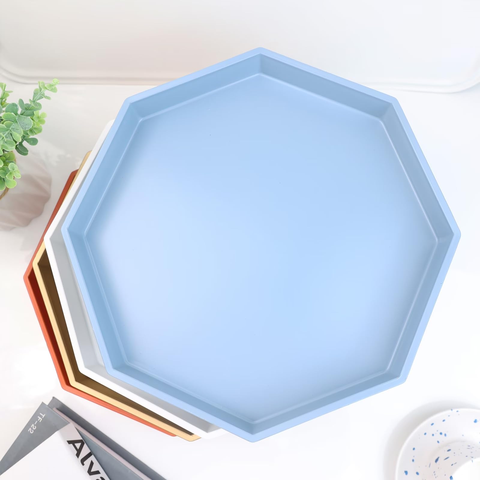 Snapklik.com : Gold Plastic Serving Tray For Ottoman, Coffee Table ...