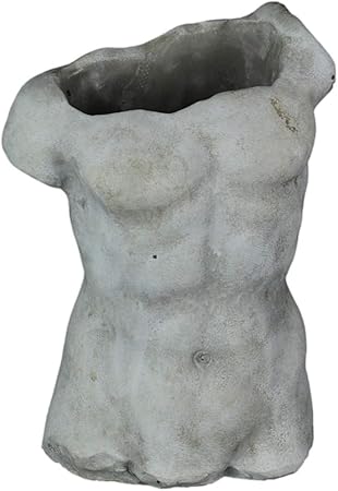 Amazon.com : Ancient Greek Statue Style Male Torso Concrete Planter 11 ...