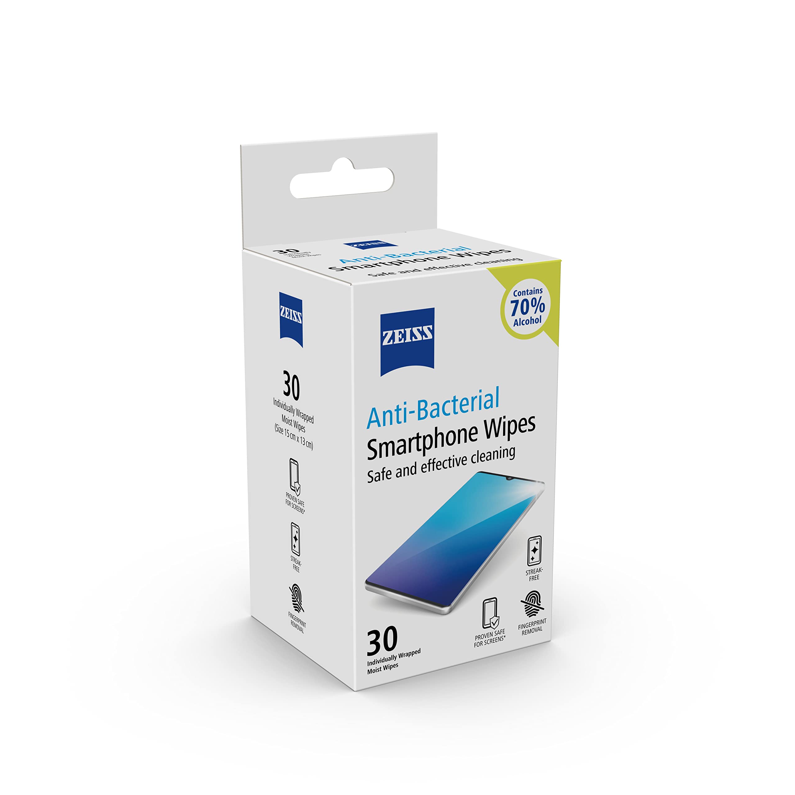ZEISS Anti-Bacterial Smartphone Wipes 30ct : Amazon.com.au: Health ...