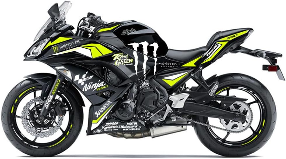 Amazon.com - Compatible for Kawasaki Ninja 650 Graphics Kit Racing” (Neon)