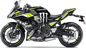 Amazon.com - Compatible for Kawasaki Ninja 650 Graphics Kit Racing” (Neon)