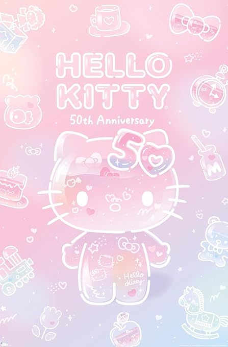 Amazon.com: Trends International Hello Kitty - 50th Anniversary Wall ...
