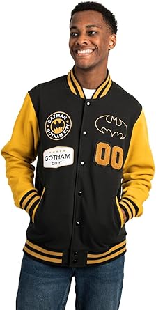 Bioworld Batman Adult Unisex Varsity Jacket at Amazon Men’s Clothing store