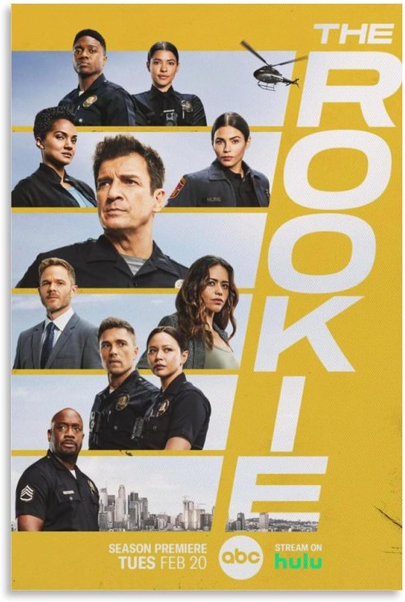 Amazon.com: haozhisheng The Rookie（2018） TV Poster Canvas Wall Art ...