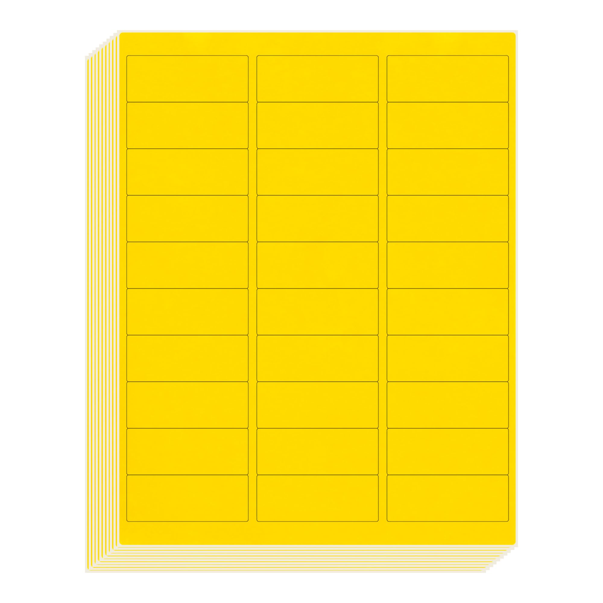 Amazon.com : L LIKED 900 Fluorescent Yellow Address Labels, 1" X 2-5/8 ...