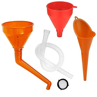 xinsheng Right Angle Flexible Plastic oil Funnel Set Long Mouth ...