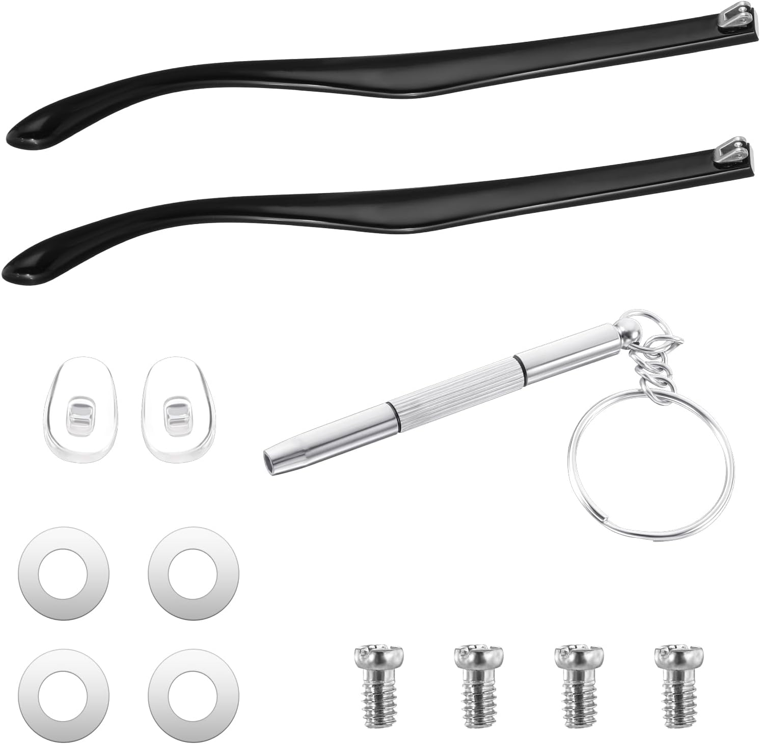 A Set Glasses Replacement Arms, Black Replacement Universal Spectacle ...