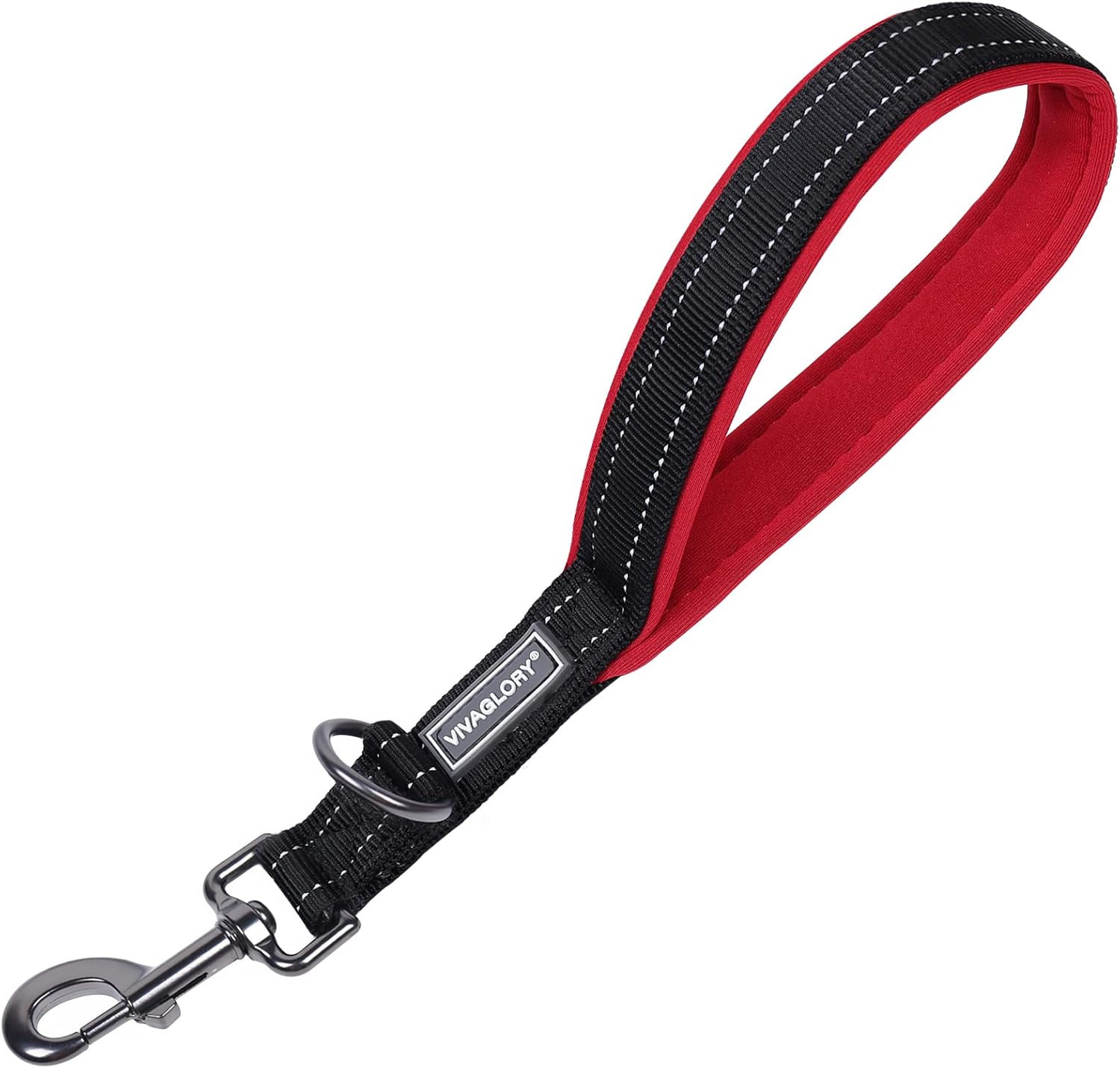 VIVAGLORY Short Dog Lead with Padded Handle, Reflective Double Webbing ...