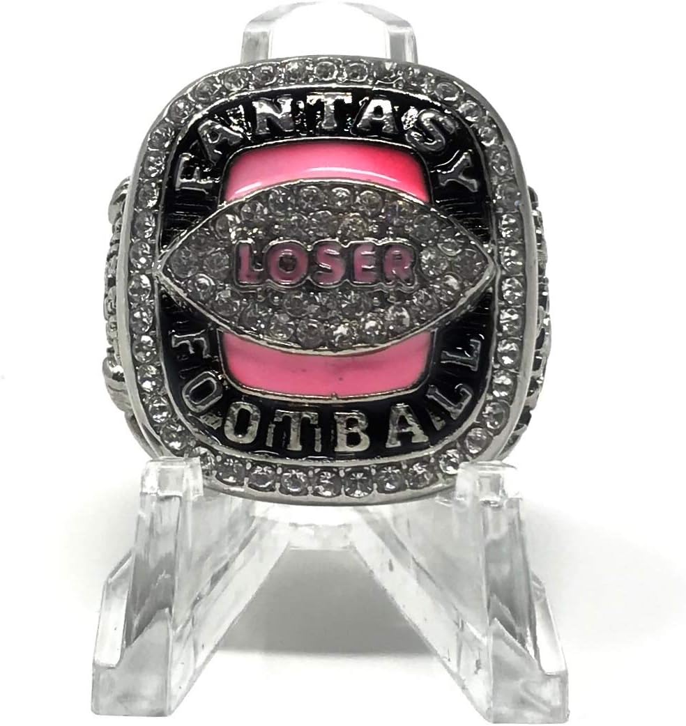 Legacy Rings Fantasy Football Loser Championship Trophy Ring with Stand ...
