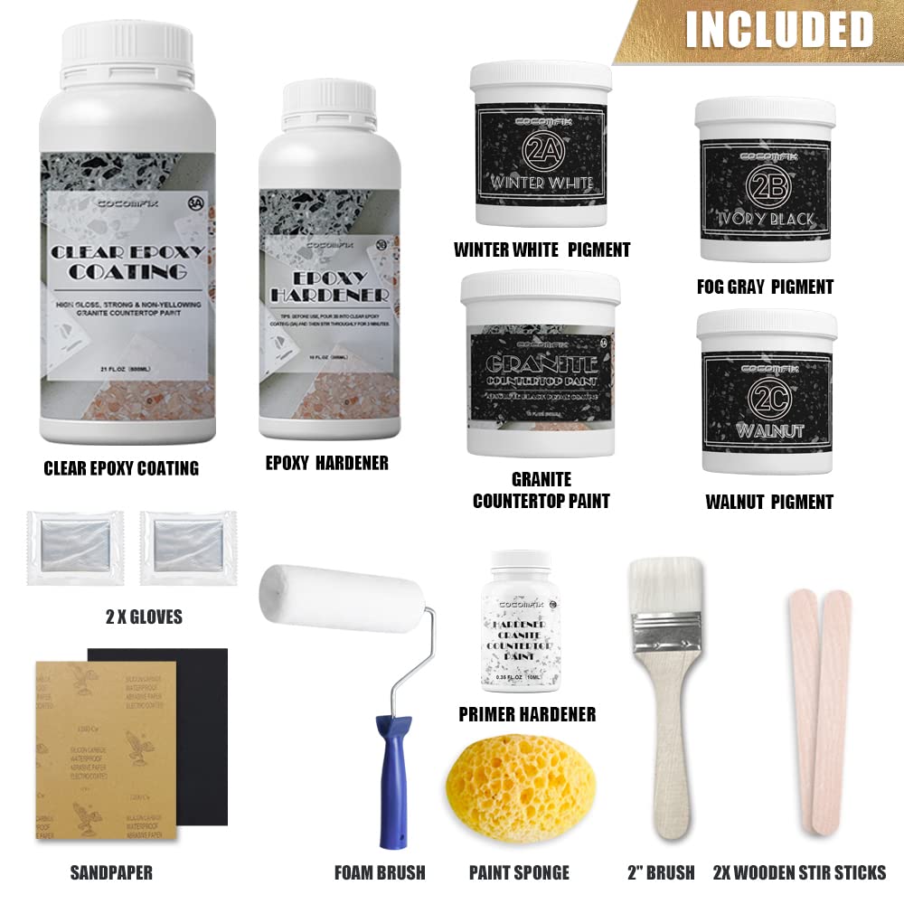 Snapklik.com : Cocomfix Granite Countertop Paint Kit Epoxy Counter Top ...