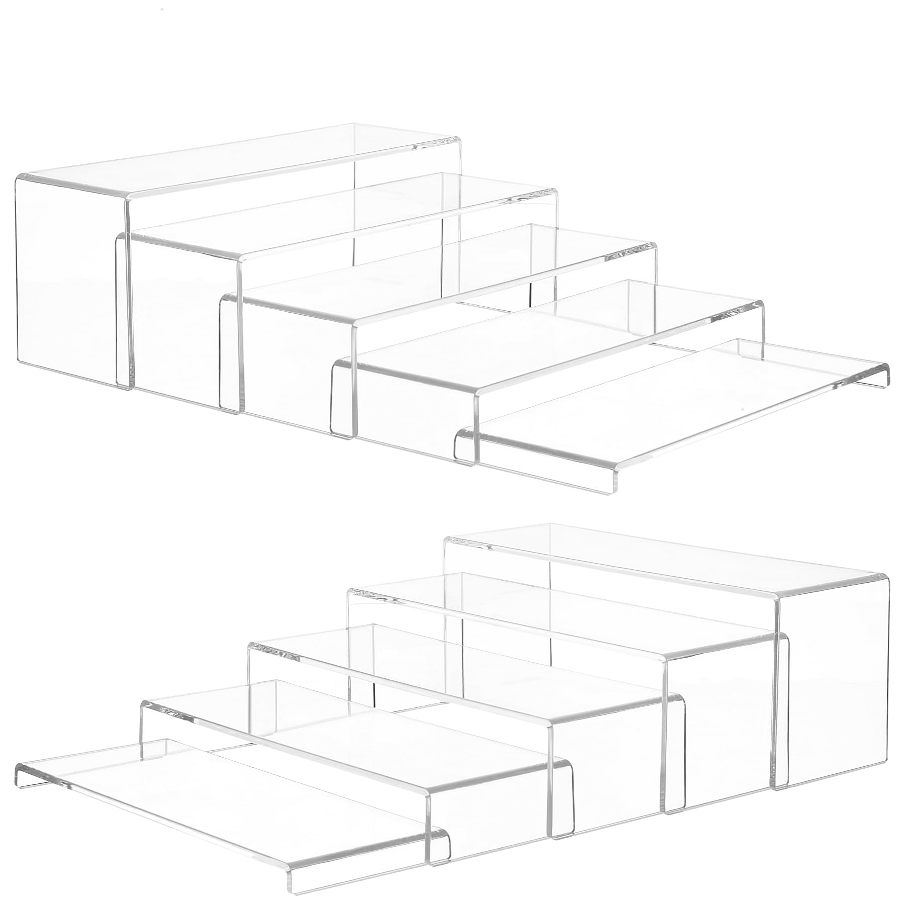 Snapklik.com : 10-Pack Cabinet Organizer Shelf, Large Acrylic Cabinet ...