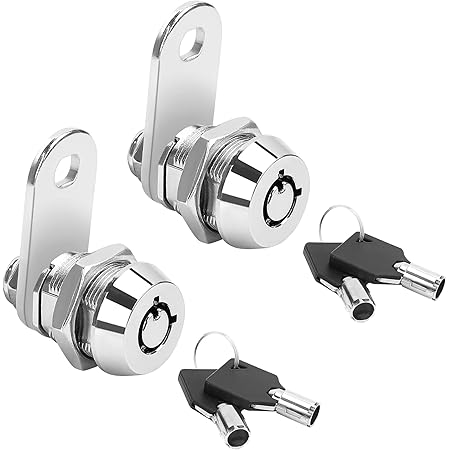 Amazon.com: AKEYSRC 2 Pack Tubular Cam Locks, Cabinet Locks with 7/8 ...