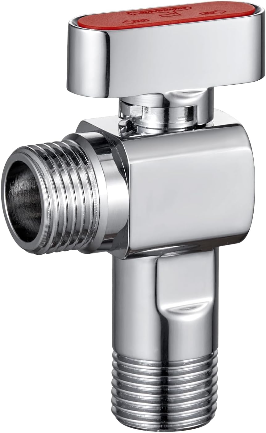 Poeland Modern Quarter Turn Angle Stop Valve 304 Stainless Steel Faucet ...