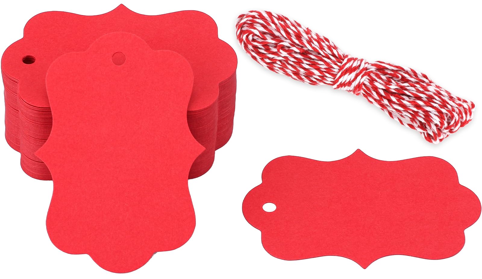 joycraft 100Pcs Red Blank Gift Tags, Kraft Paper Hangtags, Small Gift ...