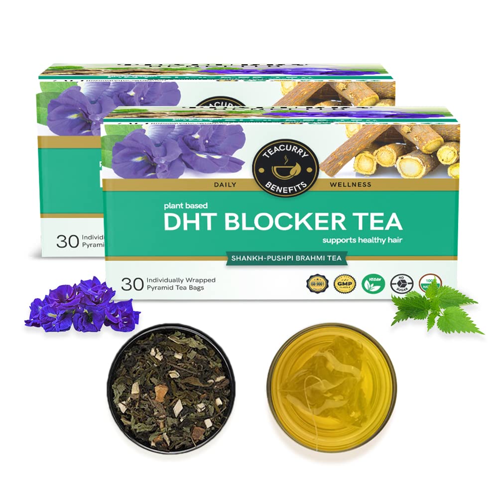 TEACURRY DHT Blocker Tea (2 Month Pack | 60 Tea Bags) - Helps with Hair ...