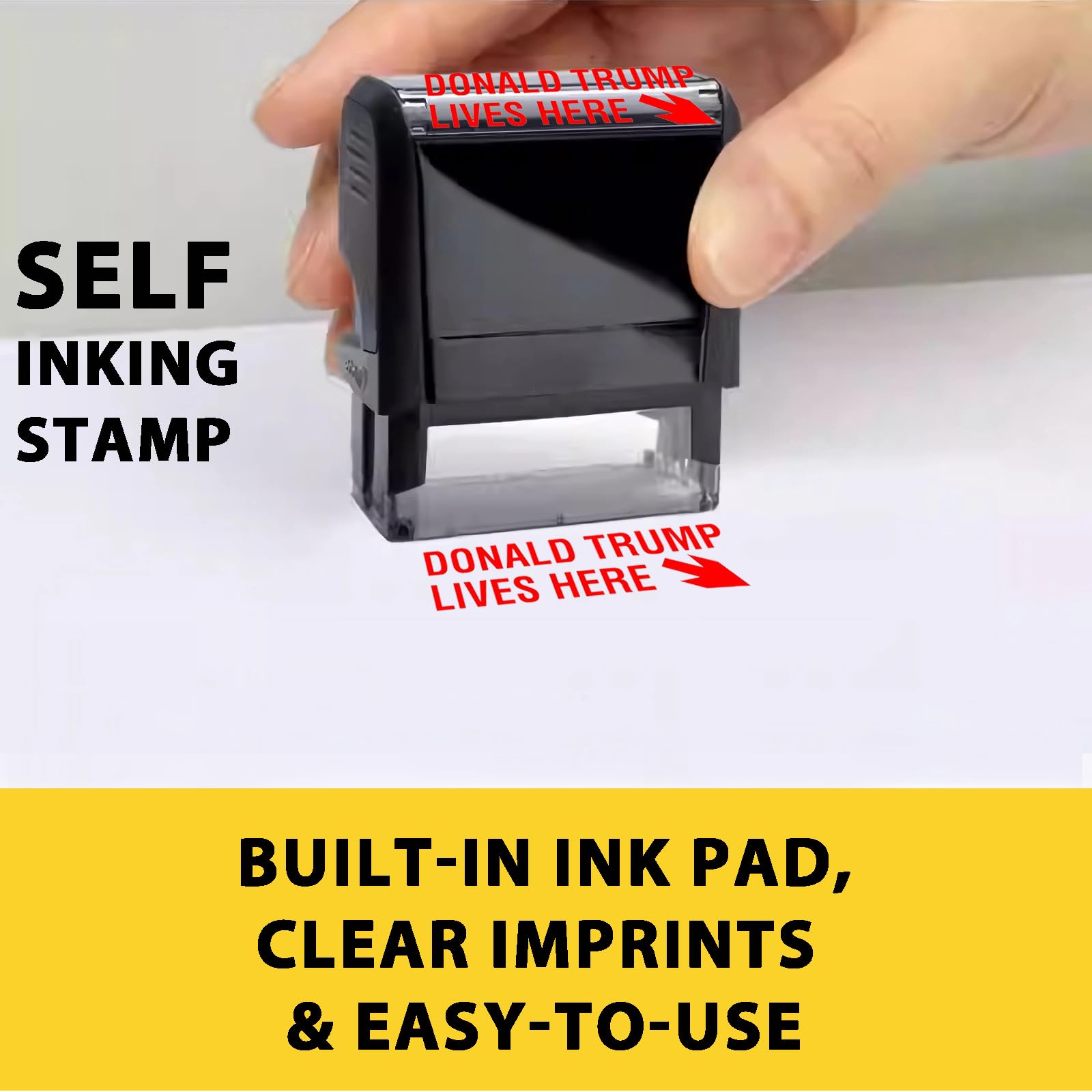 Snapklik.com : 45th President Lives Here Stamp, Self Inking Stamp For ...