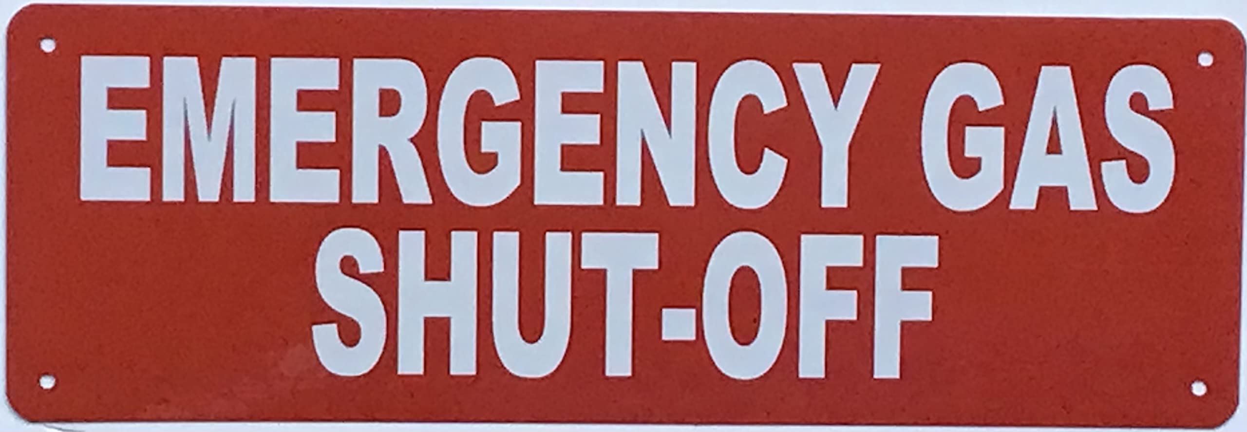 Amazon.com: EMERGENCY GAS SHUT OFF SIGN -REFLECTIVE (Red, Reflective ...