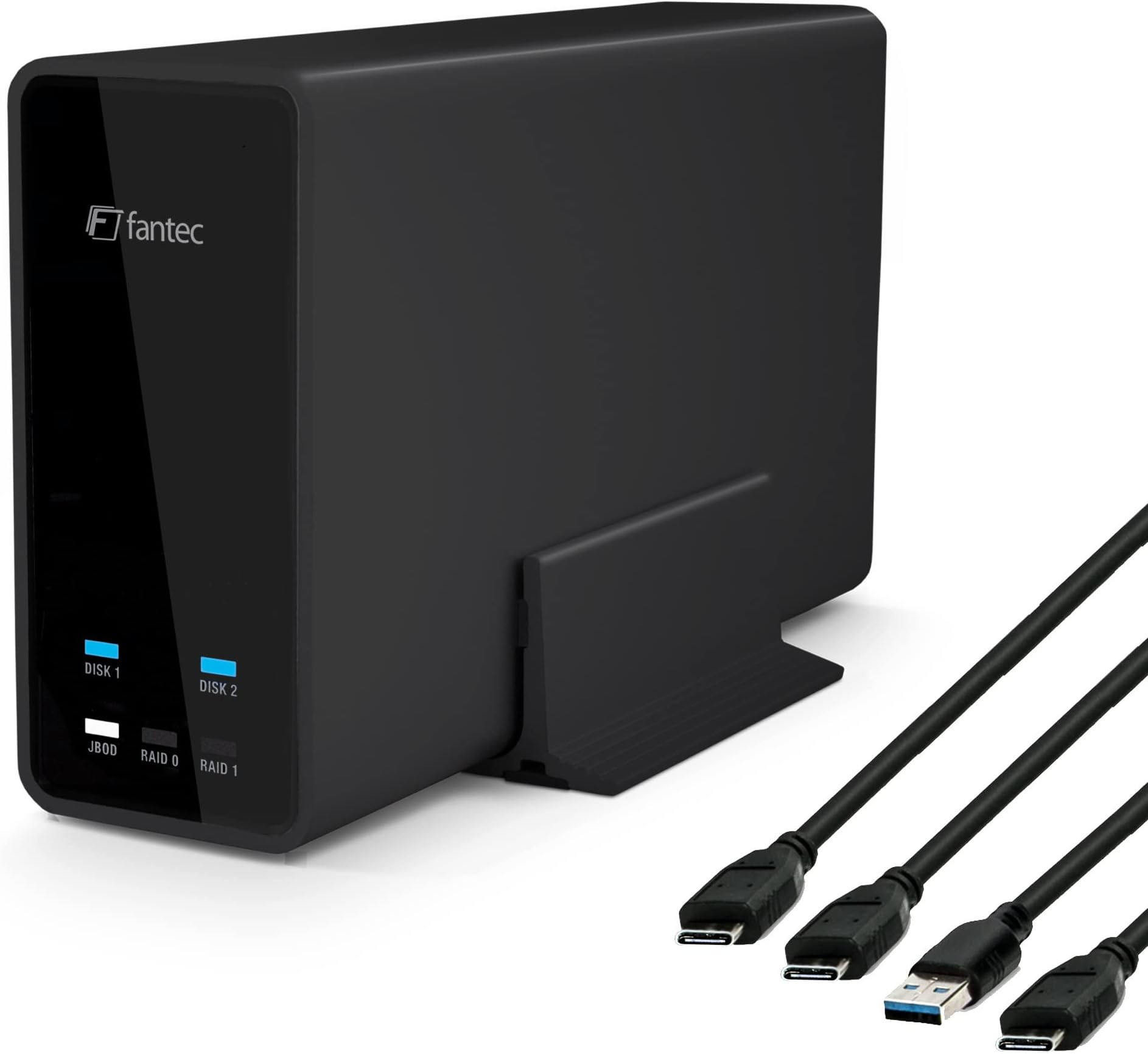 FANTEC mobiRAID X2U31 USB 3.2 Gen2 RAID Festplattengehäuse für 2X SATA ...