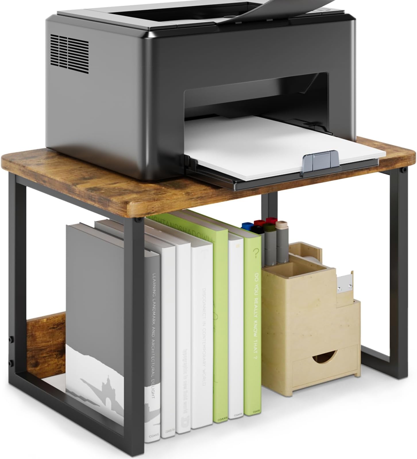 Amazon.com: VYUOL Printer Stand for Desk, Desktop Printer Stand Shelf ...