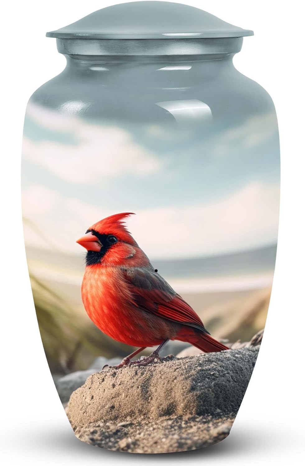 Amazon.com: PARUHAS Large Cardinal Bird Siting On Stone Left Urn - Urns ...
