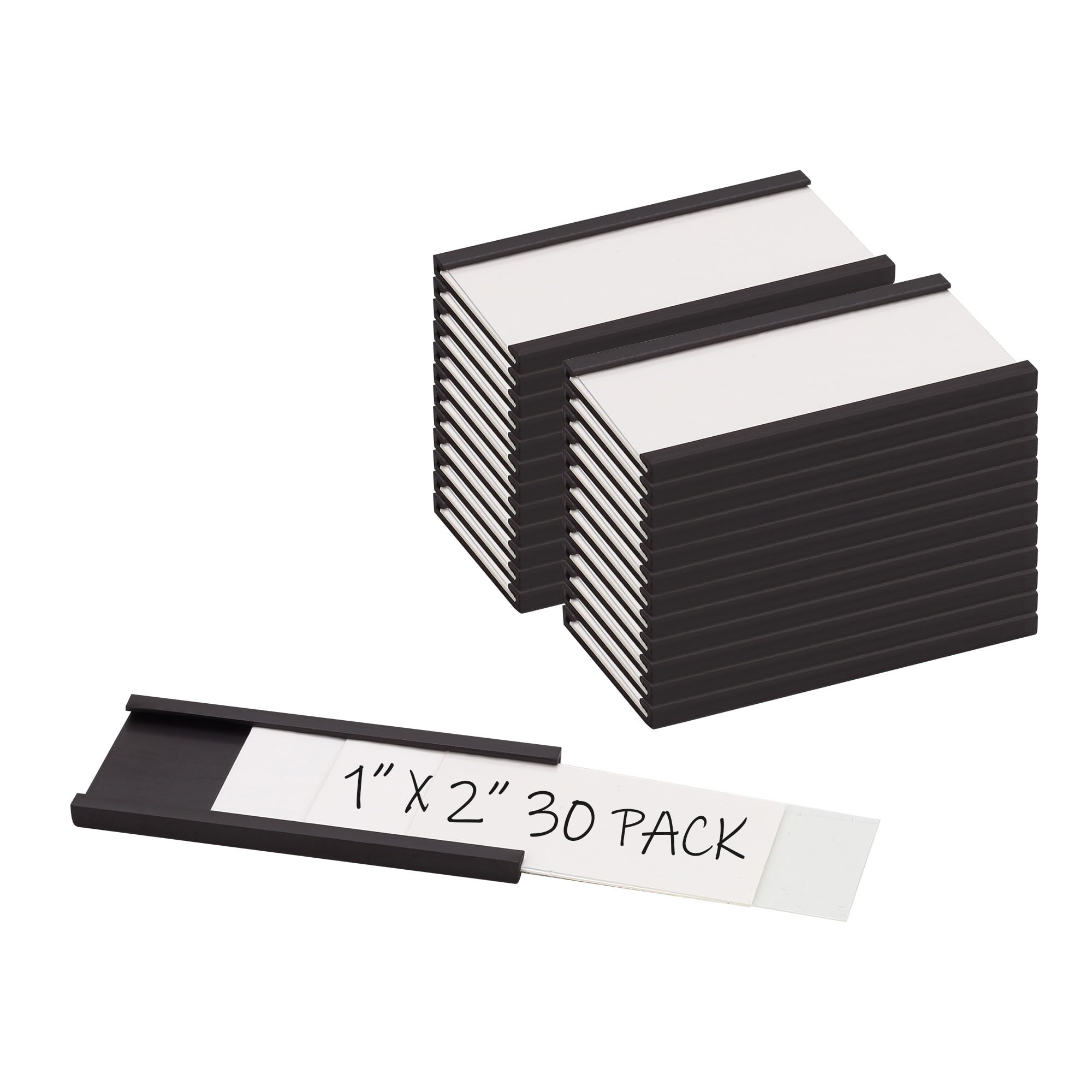 Snapklik.com : Whiteboard Magnets Label Holders 30 Pack 1 X 2