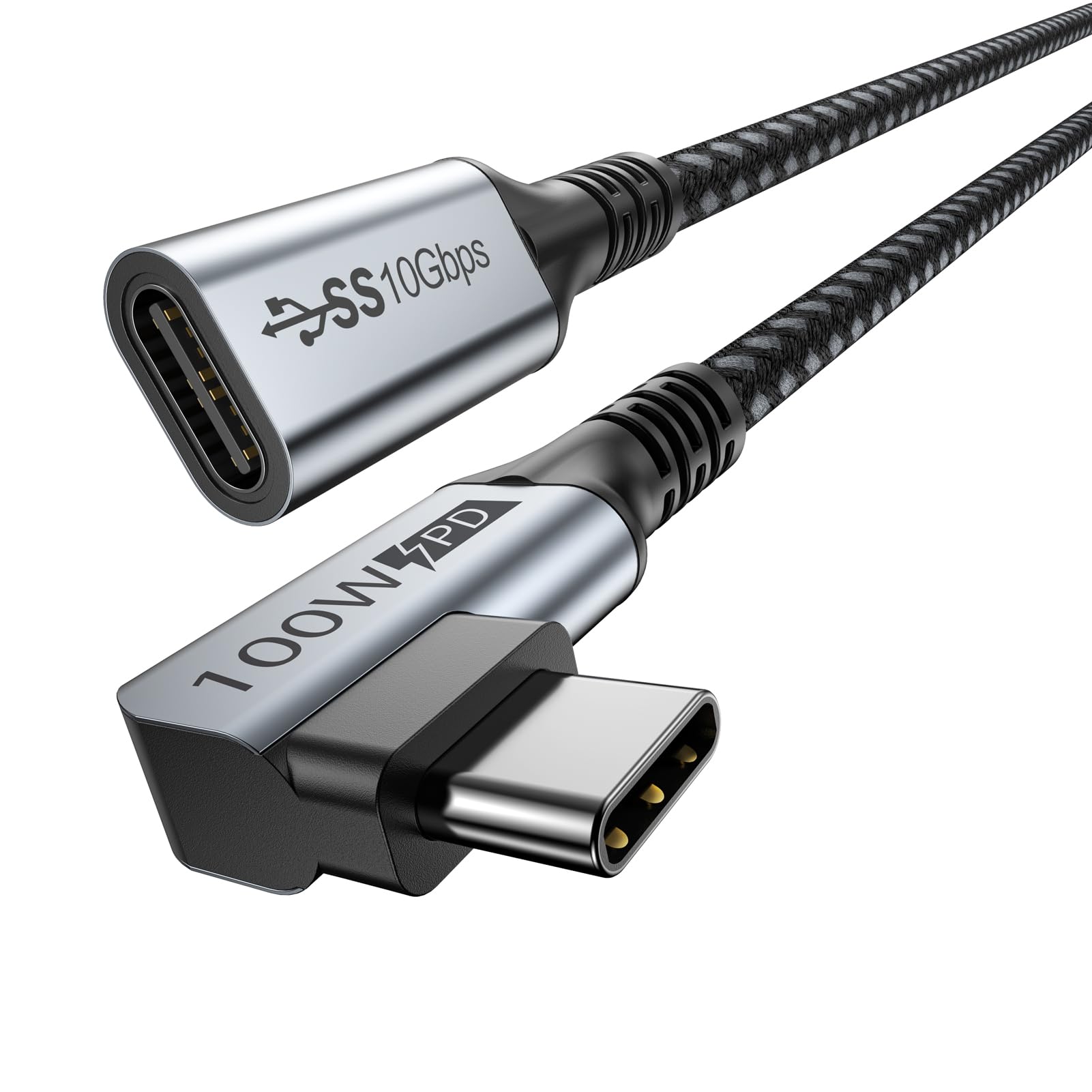 Amazon.com: USB C Extension Cable, Type C Right Angle Extender Cord 6 ...