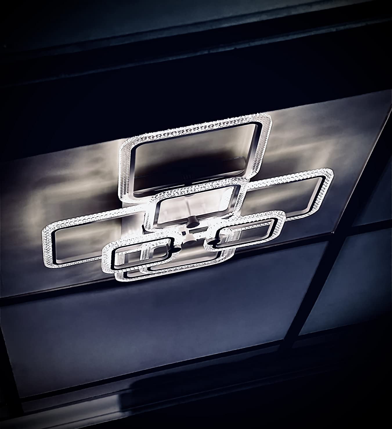 $45/mo - Finance 41.3in Modern LED Ceiling Light Dimmable Crystal Style ...