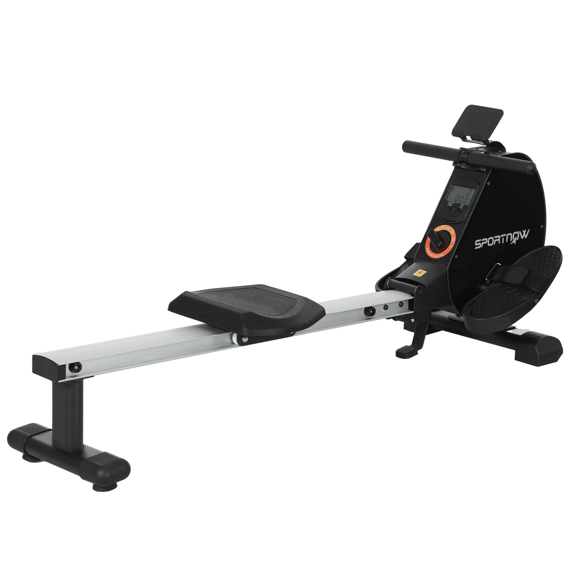 SPORTNOW Folding Rowing Machine, 16-Level Magnetic Rower Machine with ...
