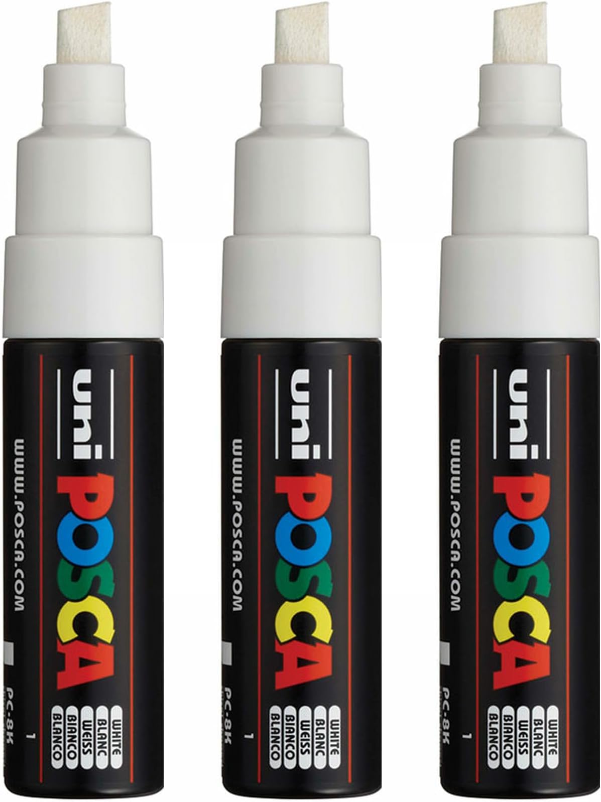 Posca - Broad Nib Paint Marker Pens - MOP'R, PC-17K, PC-8K - Black ...