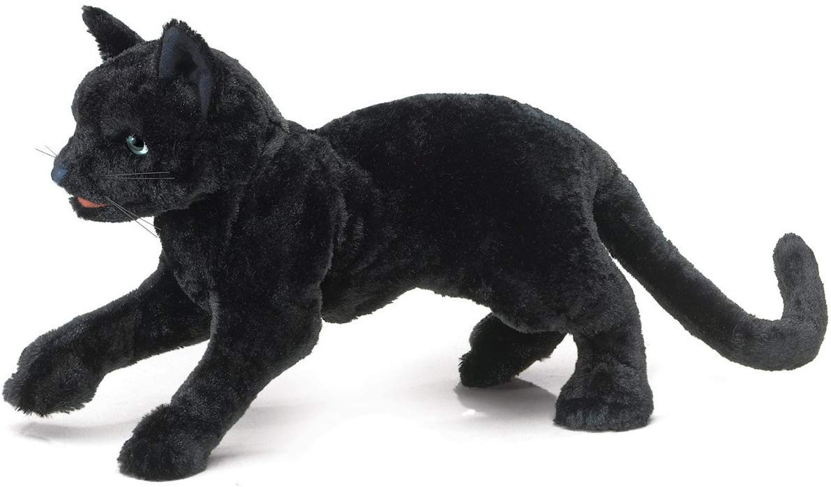 Amazon.com: Folkmanis Black Cat Hand Puppet, 1 EA : Toys & Games