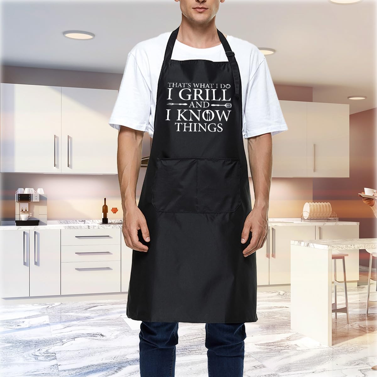 Amazon.com: Funny Cooking Aprons for Men Humorous Kitchen Cooking ...