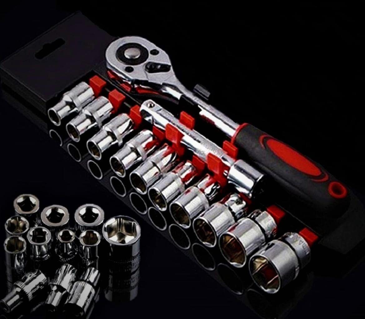 Buy JIAVAXA 12 in 1 Heavy Duty Socket Set, 2 Way Quick Release Ratchet ...