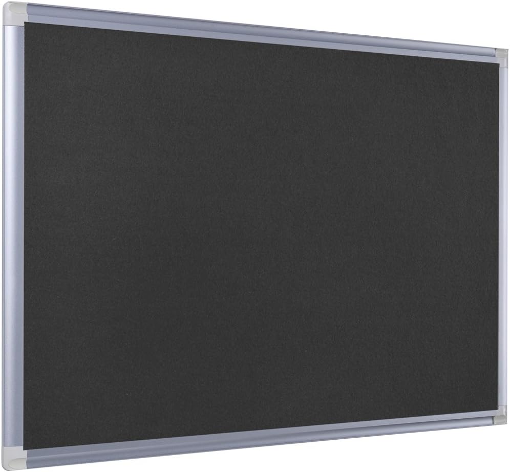 Bi-Office New Generation Black Felt Notice Board, 90 x 60 cm, Aluminium ...