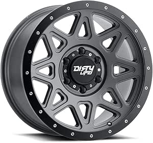 Amazon.com: Dirty Life Theory Custom Wheel - 9305 Series Matte Gunmetal with Matte Black Lip ...