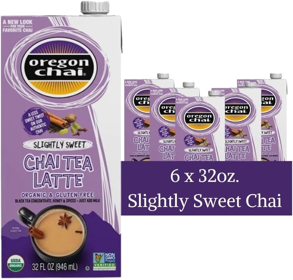 Amazon.com : Oregon Chai Slightly Sweet Chai Concentrate, 32 Fluid ...