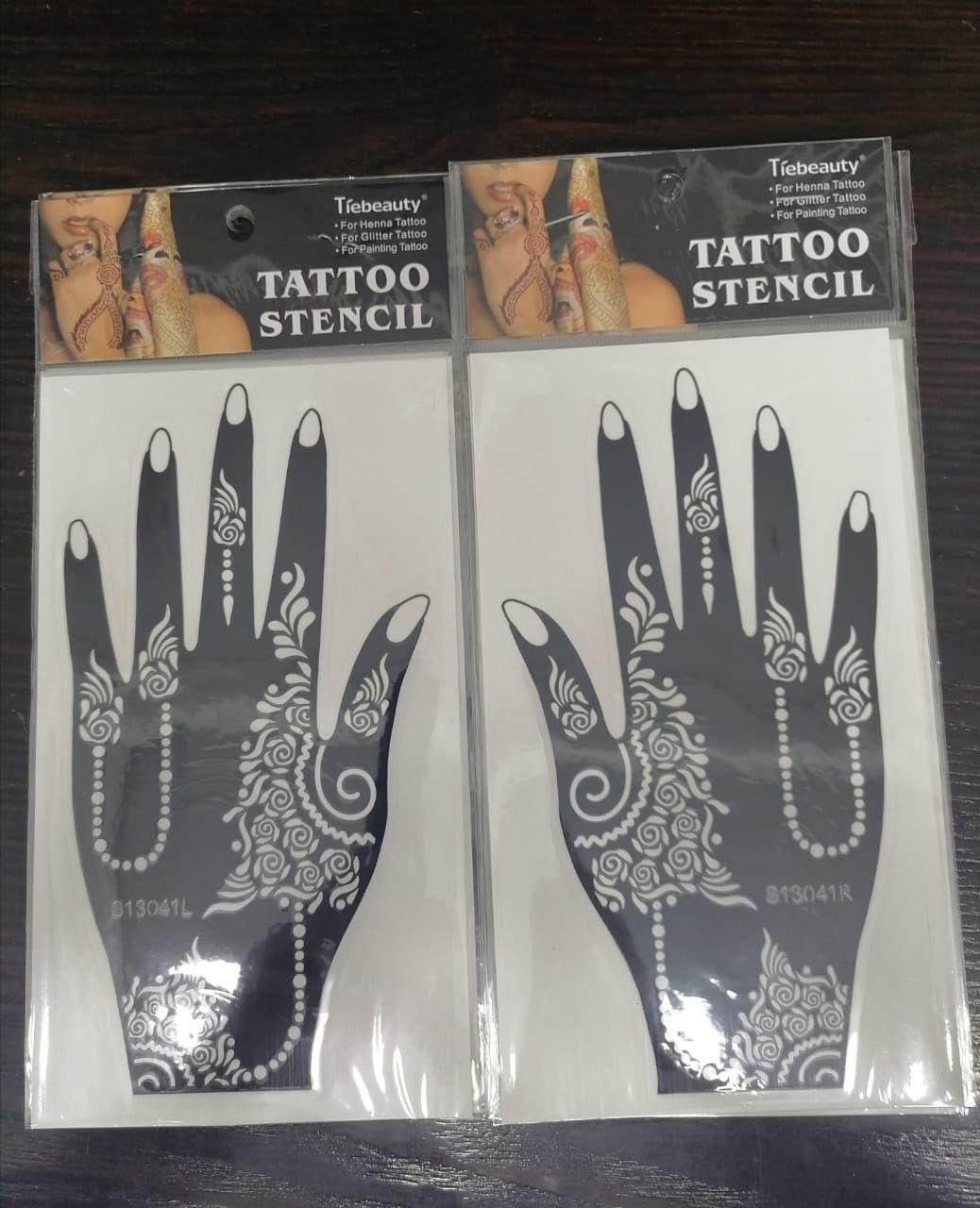 Buy Henna Tattoo Stencil Kit/Temporary Tattoo Temples Set of 2Sheets ...