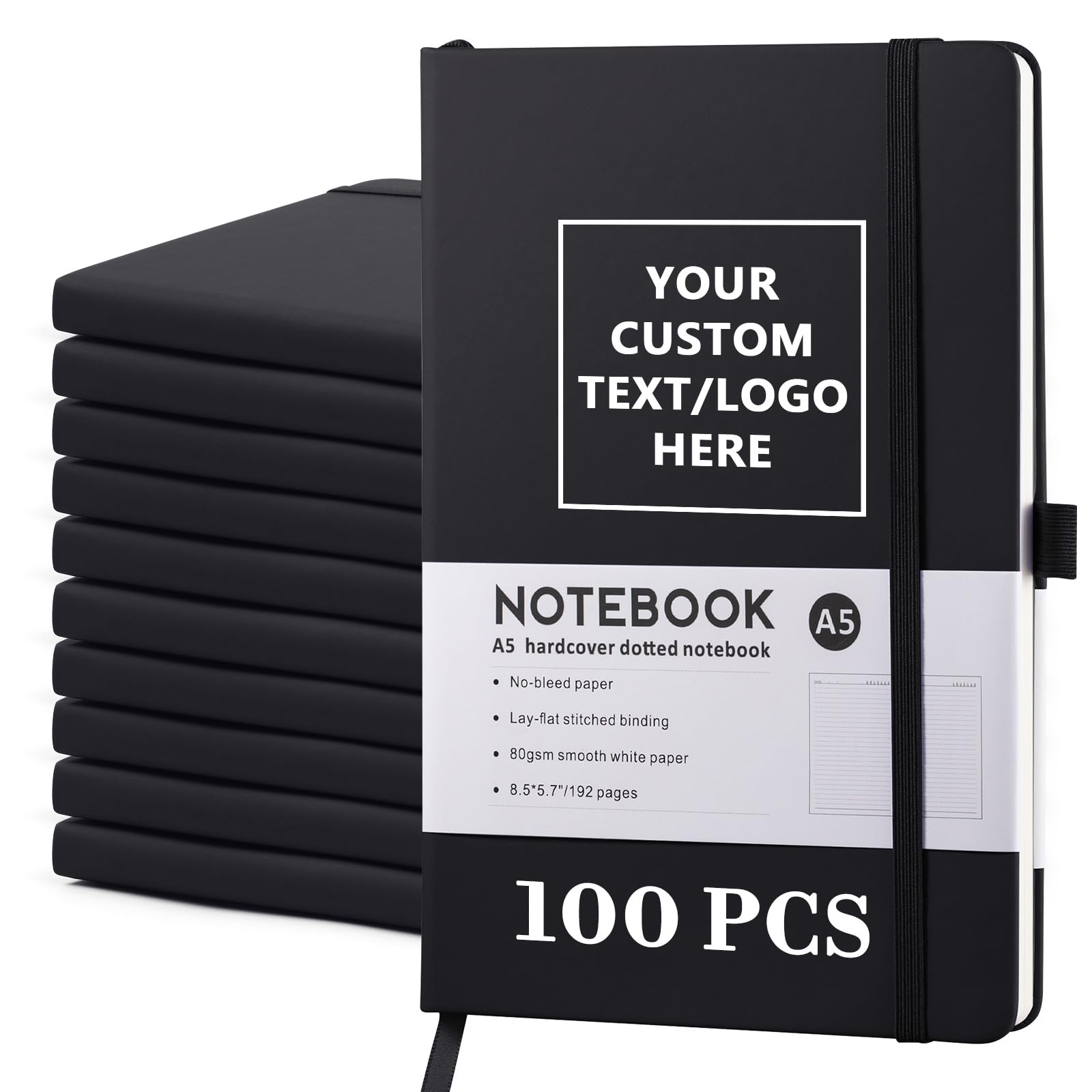 Amazon.com : Vebermo Personalized Notebook-Can Engrave Logo/Text/Image ...