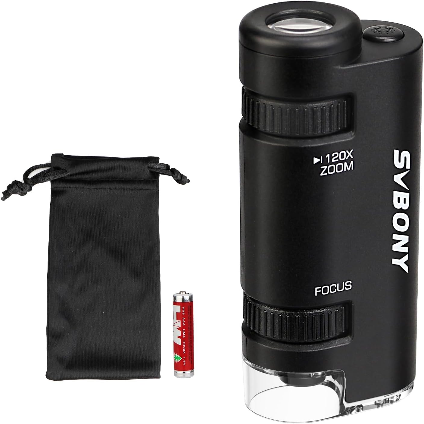 Microscope de Poche 60x-120x, Mini Microscope Portable avec Zoom ...